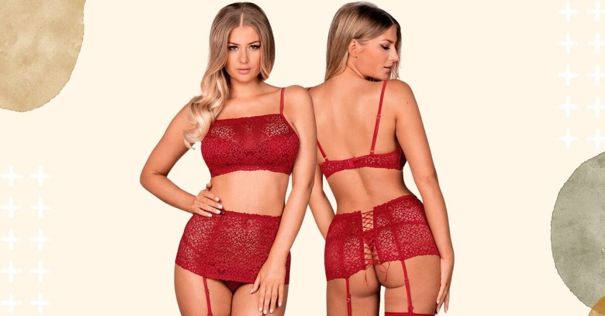 Γυναικείο Σετ Εσωρούχων Obsessive Lividia: Βάλε φωτιά στις αναστολές σ – E-string.gr